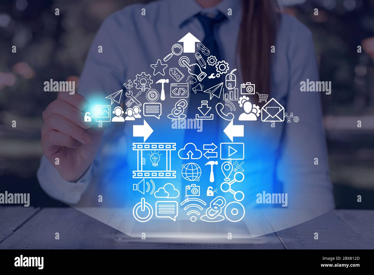 Information Digital Technology Network Connection Infographic Elements ...