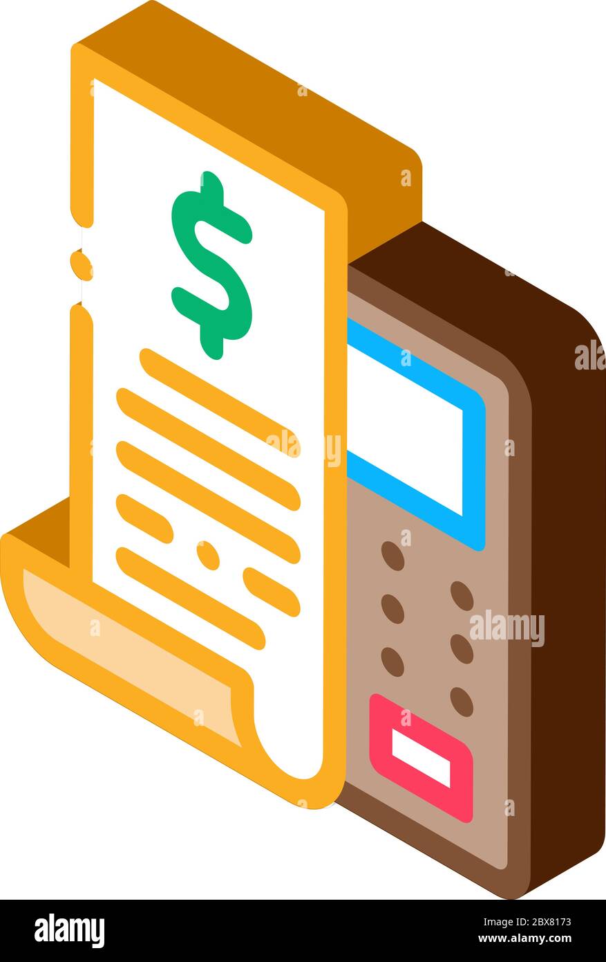 Check Cash Device isometric icon vector illustration Stock Vector Image ...