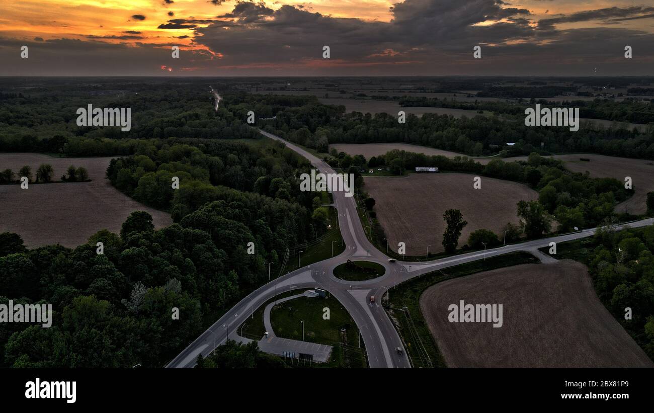 June 5th 2020, St Thomas Gateway Roundabout Aerial- St Thomas Ontario ...