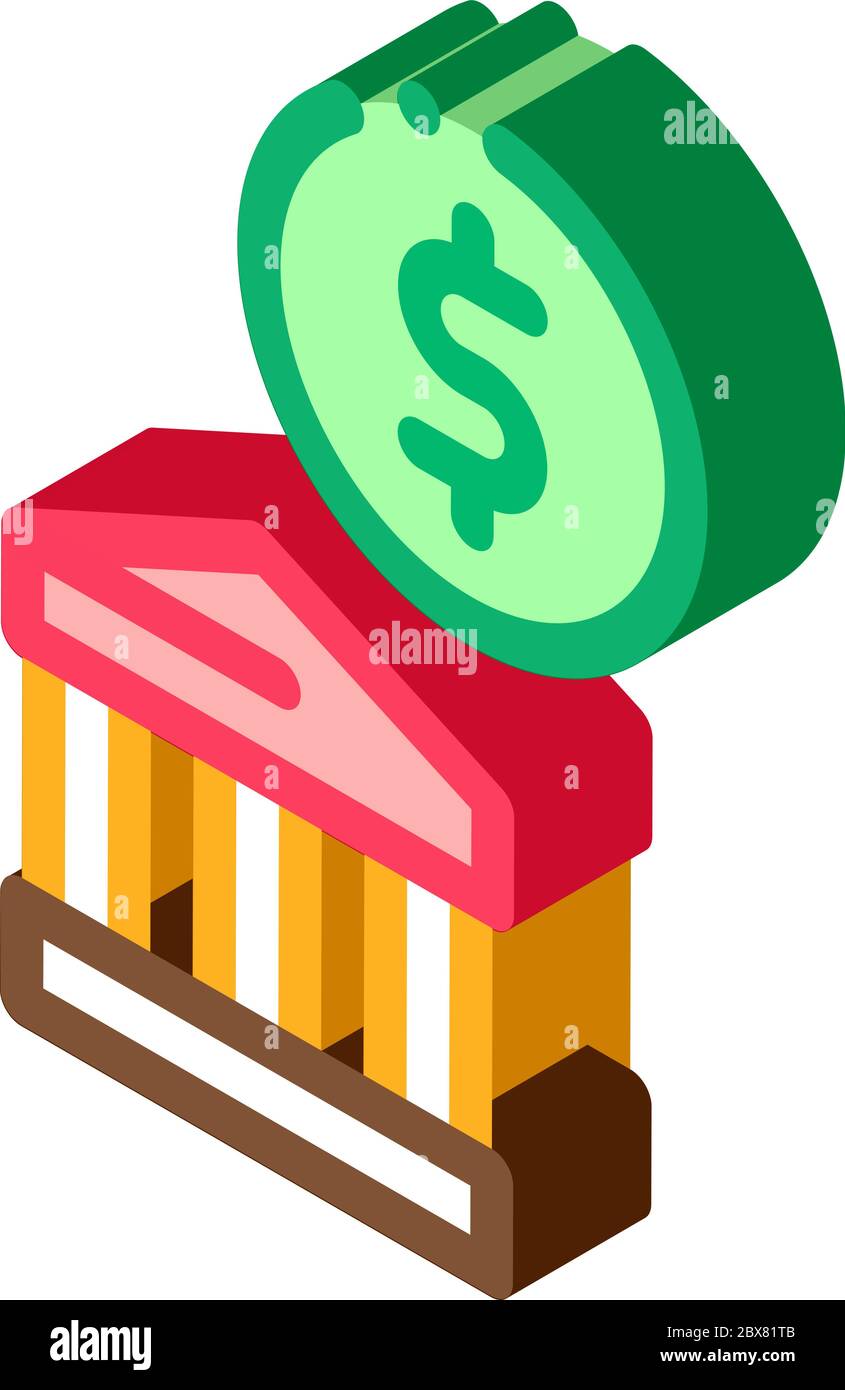 Building Coin isometric icon vector illustration Stock Vector Image ...