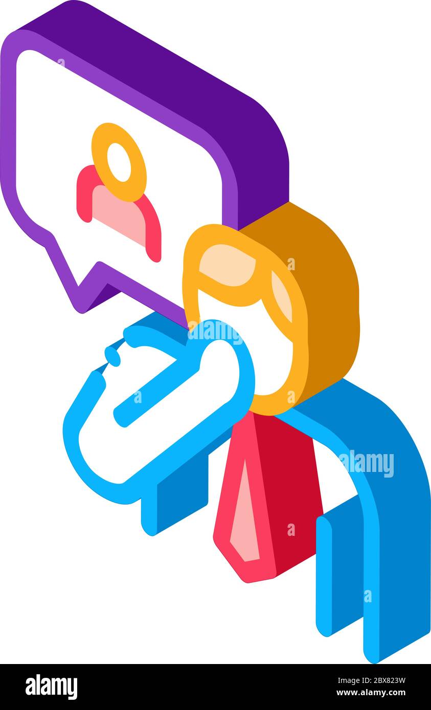 Man Silhouette isometric icon vector illustration Stock Vector Image ...