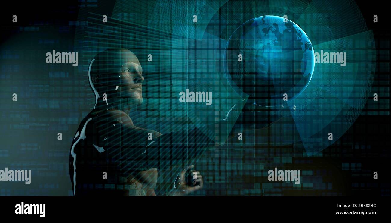 Evolving Technology Evolution As A Background Art Stock Photo - Alamy