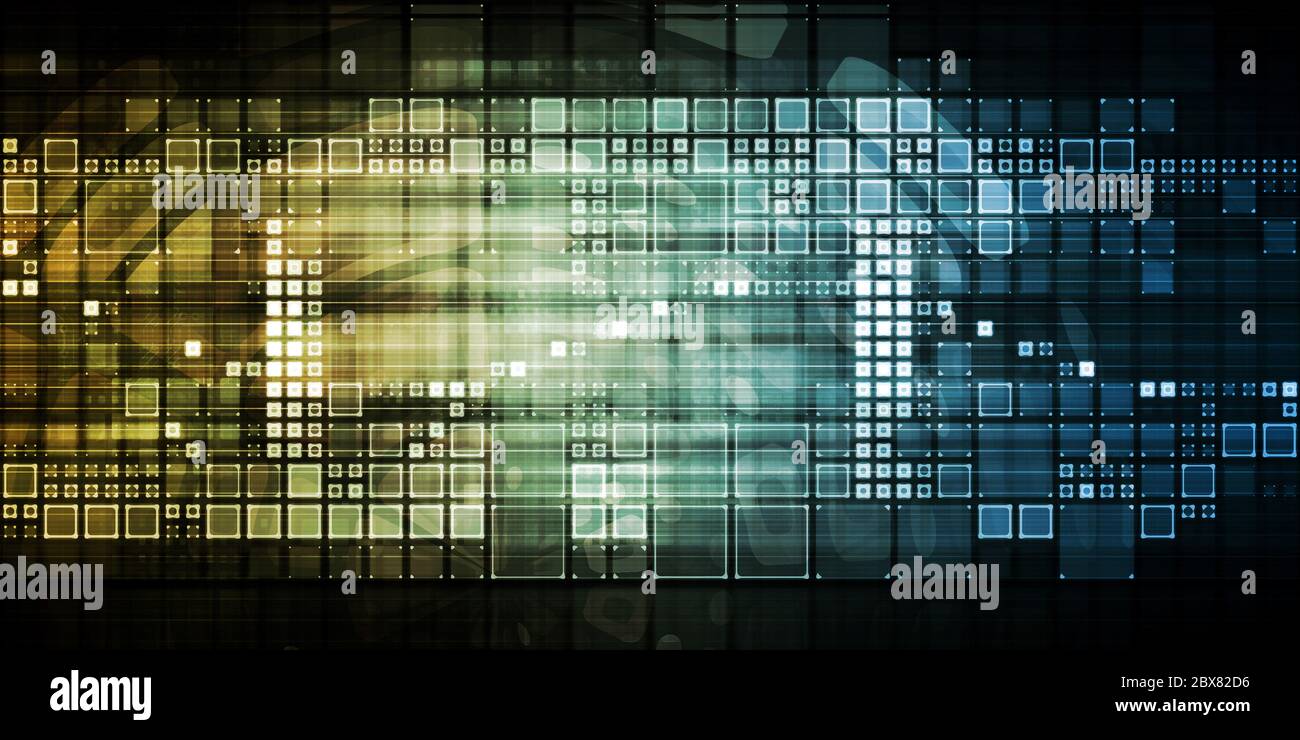 Technology Grid Abstract as a Concept Art Stock Photo - Alamy