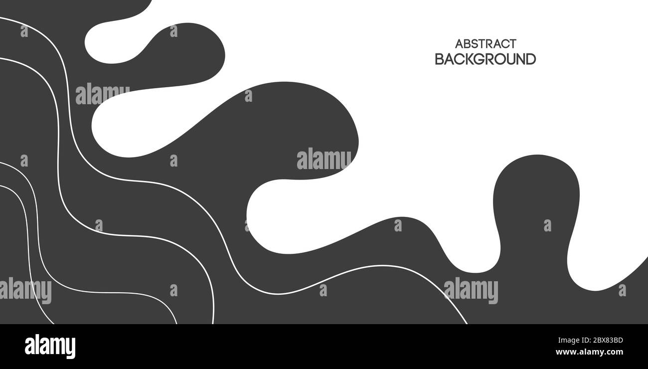 Abstract Background Poster Banner Composition Of Amorphous Forms Liquid Shapes Lines
