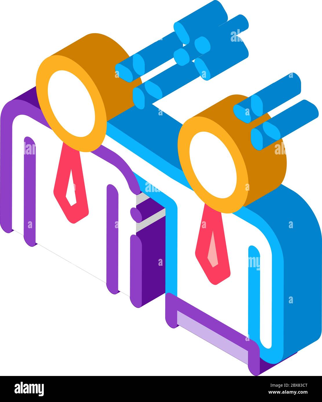 Man Pat Shoulder isometric icon vector illustration Stock Vector Image ...