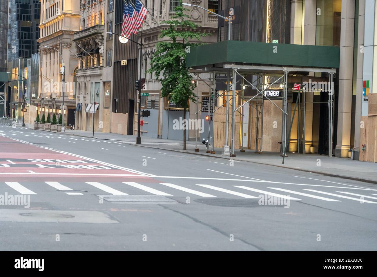 NEW YORK, NY - JUNE 03: High-end stores along famed Fifth Avenue ...