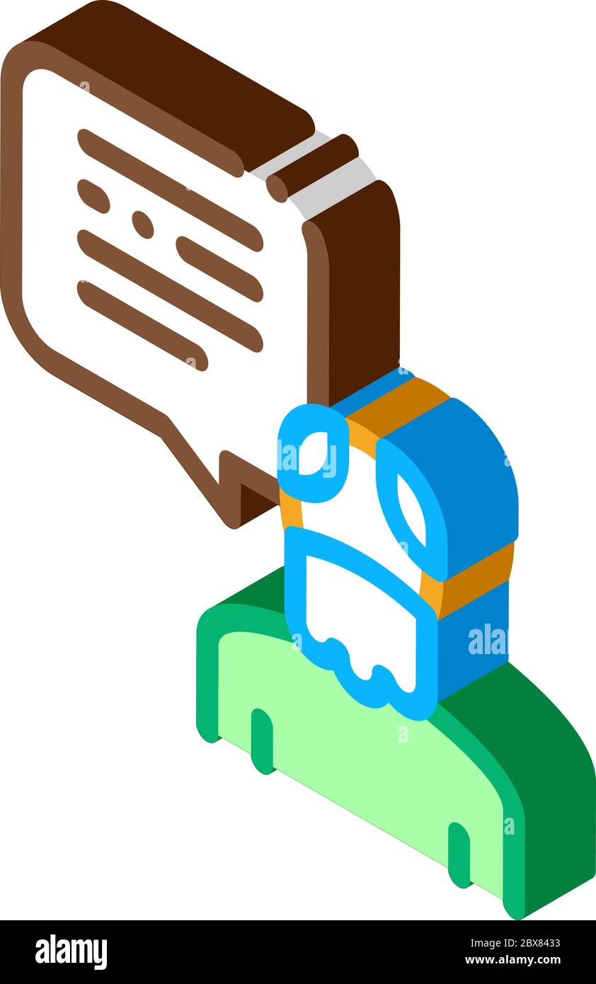 Isometric woman text bubble hi-res stock photography and images - Alamy