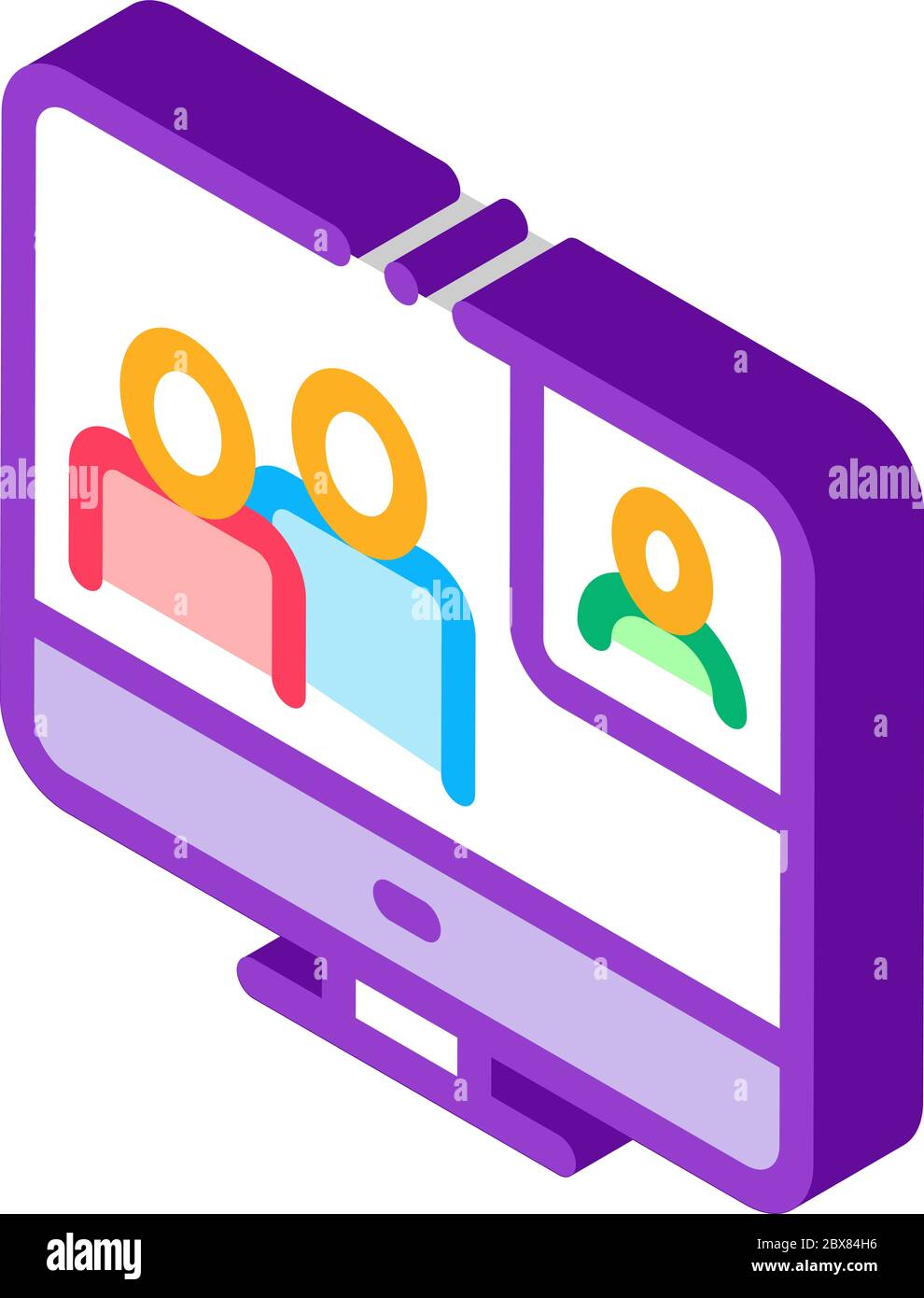 Online Connection isometric icon vector illustration Stock Vector Image ...
