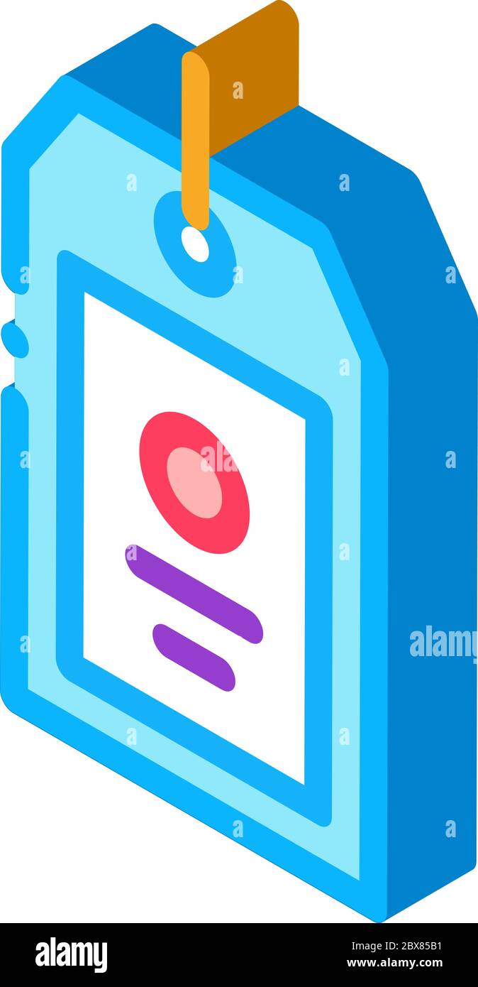 Label Tag isometric icon vector illustration Stock Vector Image & Art ...
