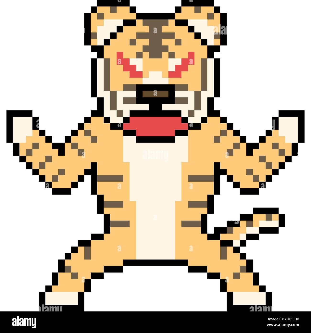 Pixel tiger Cut Out Stock Images & Pictures - Alamy