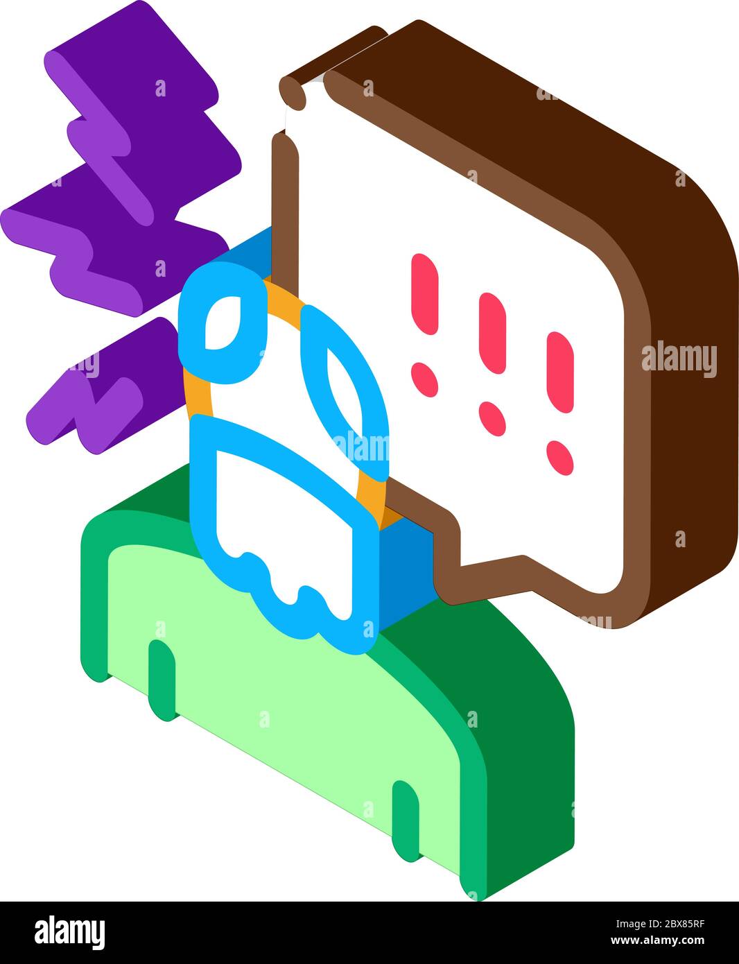 Old Man Screaming isometric icon vector illustration Stock Vector Image ...