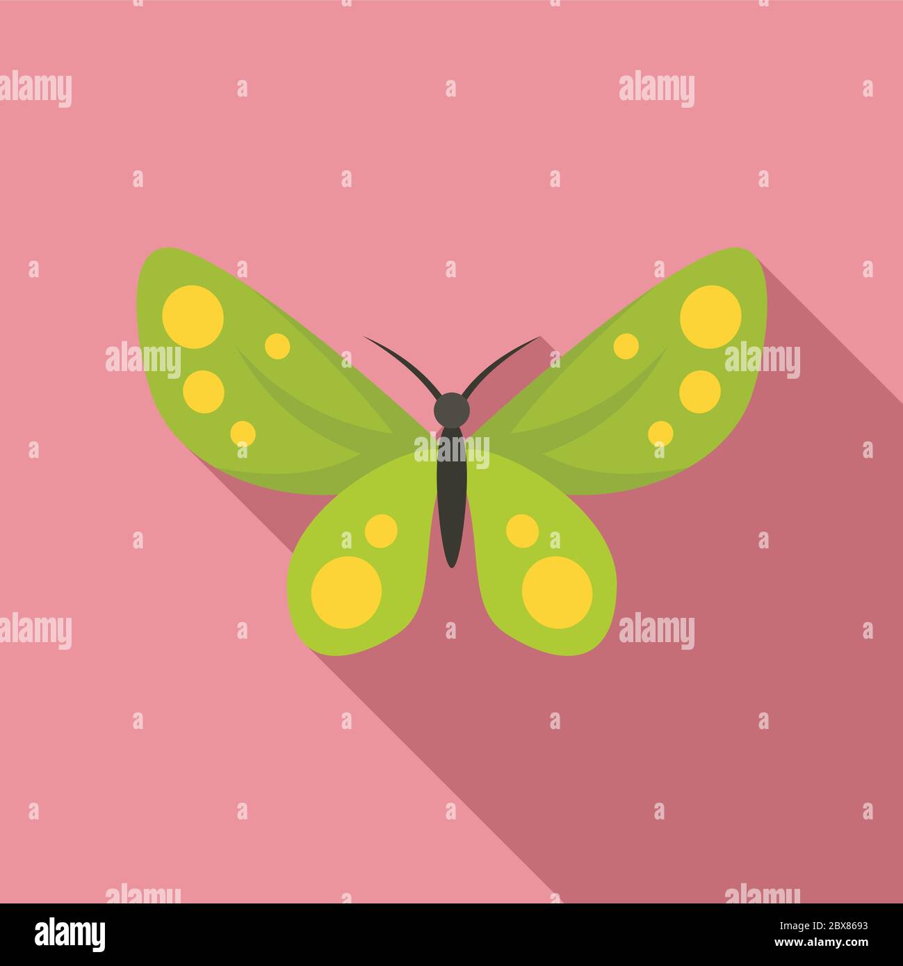 Plant butterfly icon. Flat illustration of plant butterfly vector icon ...