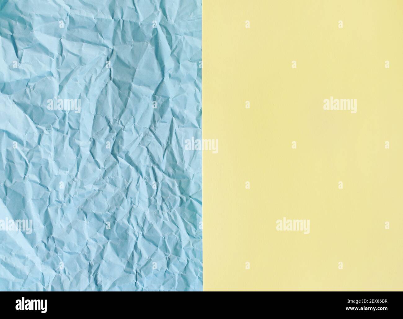 blue crumpled and yellow smooth paper texture Stock Photo - Alamy