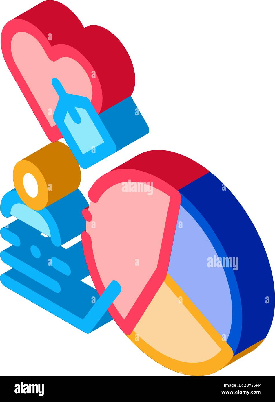 Round Infographic isometric icon vector illustration Stock Vector Image ...