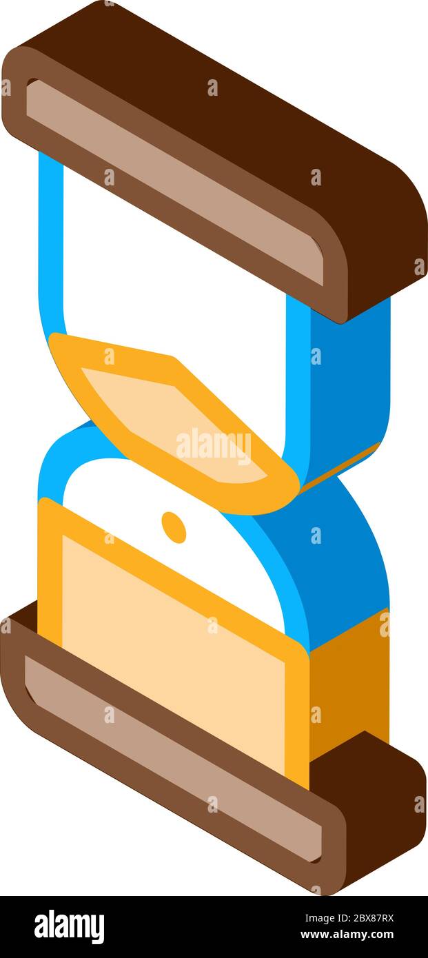 Sand Hourglass isometric icon vector illustration Stock Vector Image ...