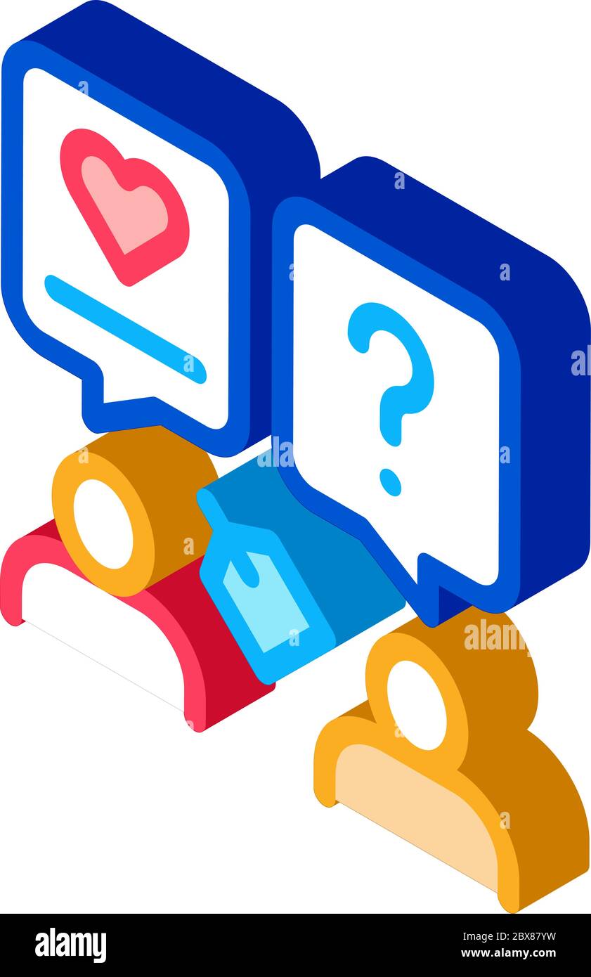 Human Discussing isometric icon vector illustration Stock Vector Image ...