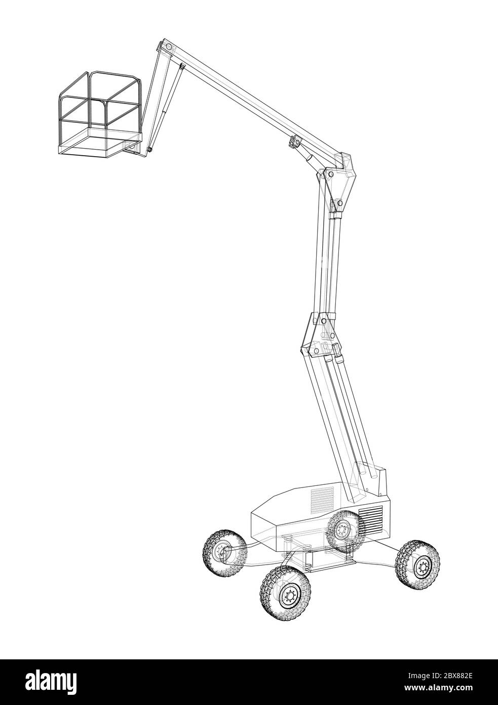 Aerial work platform elevator Cut Out Stock Images & Pictures - Alamy