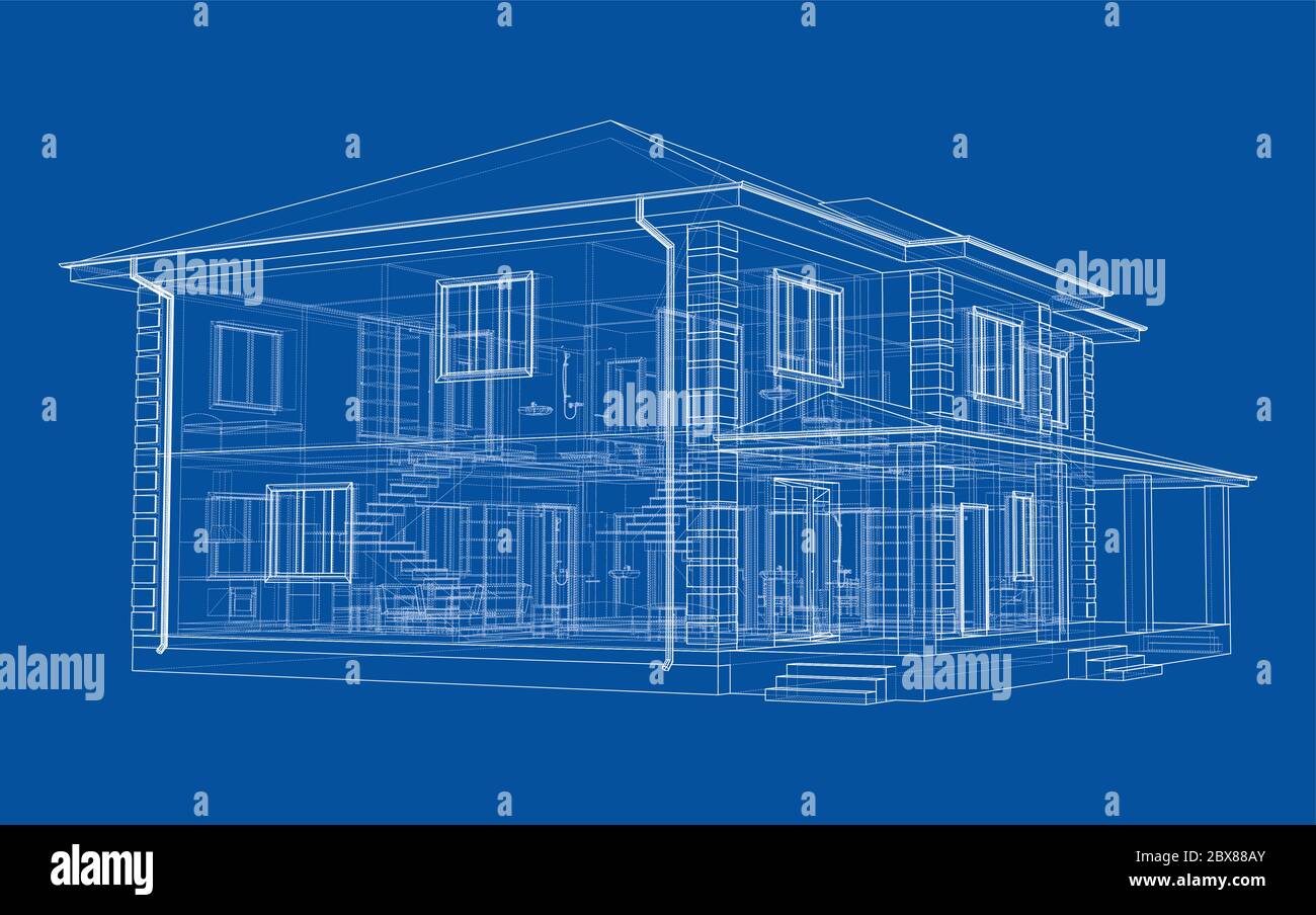 Abstract vector sketch of a house Stock Vector Image & Art - Alamy