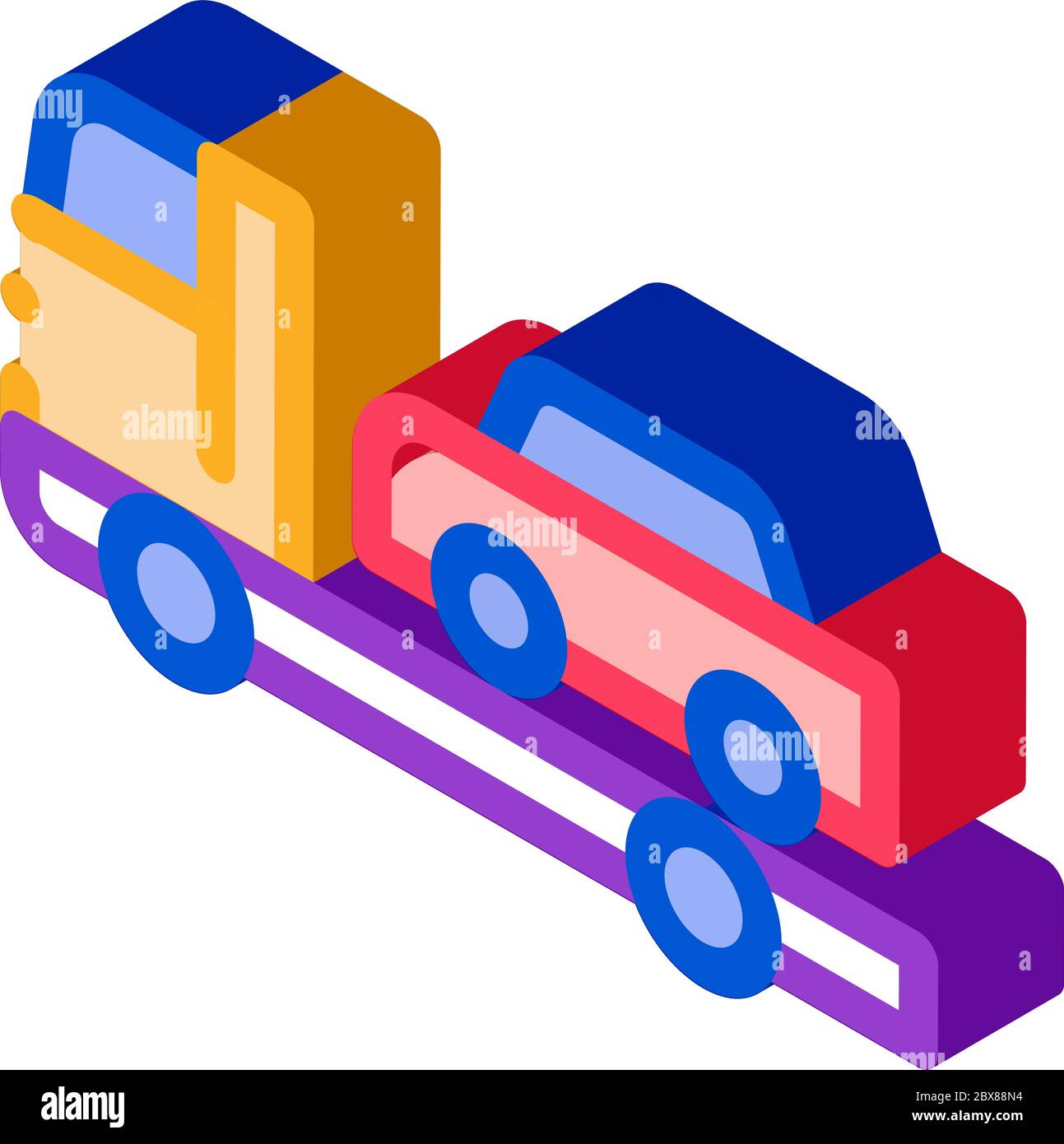 Car Evacuation isometric icon vector illustration Stock Vector Image ...