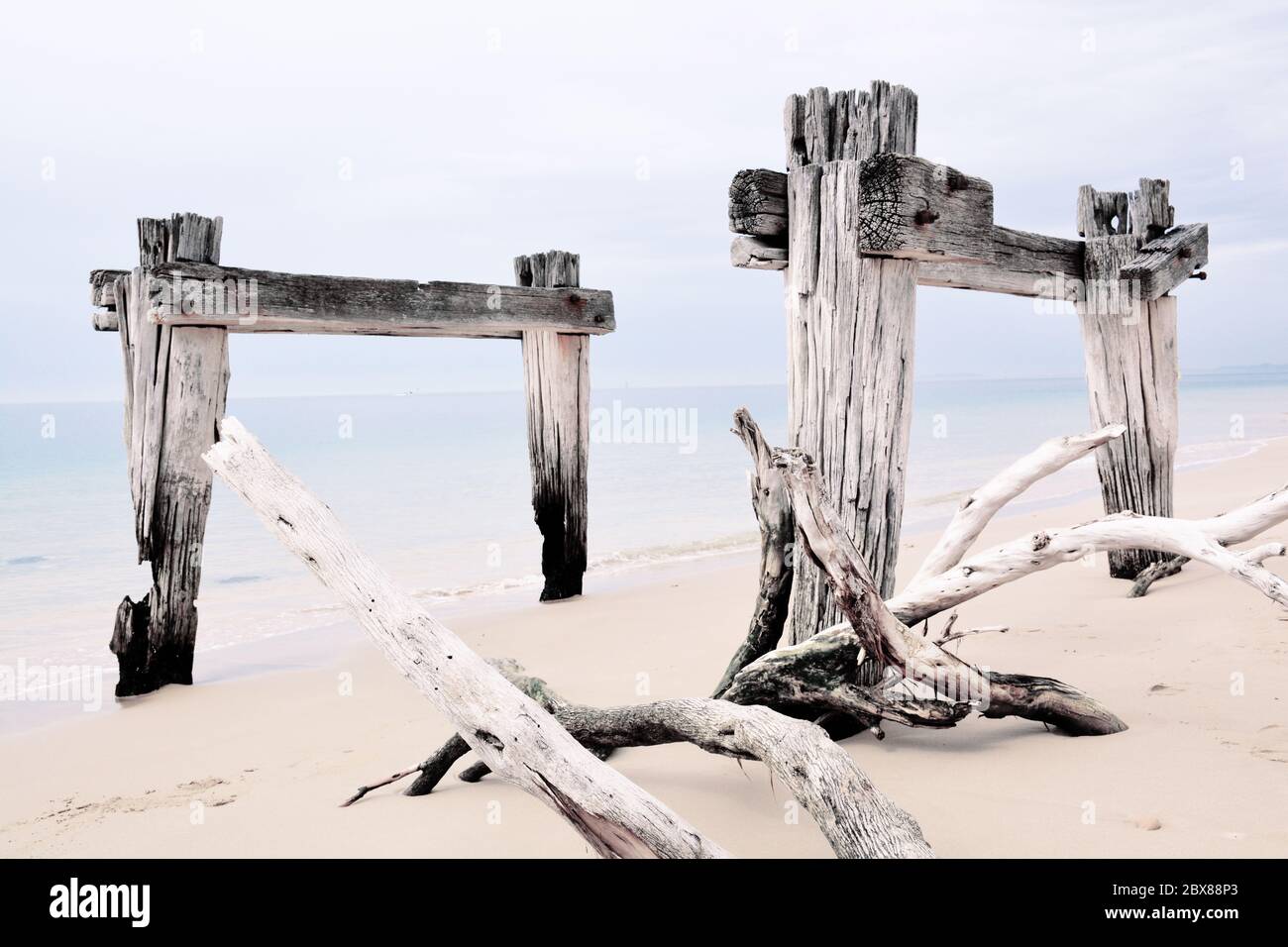 Cattle Jetty Point Nepean Victoria Australia Stock Photo - Alamy
