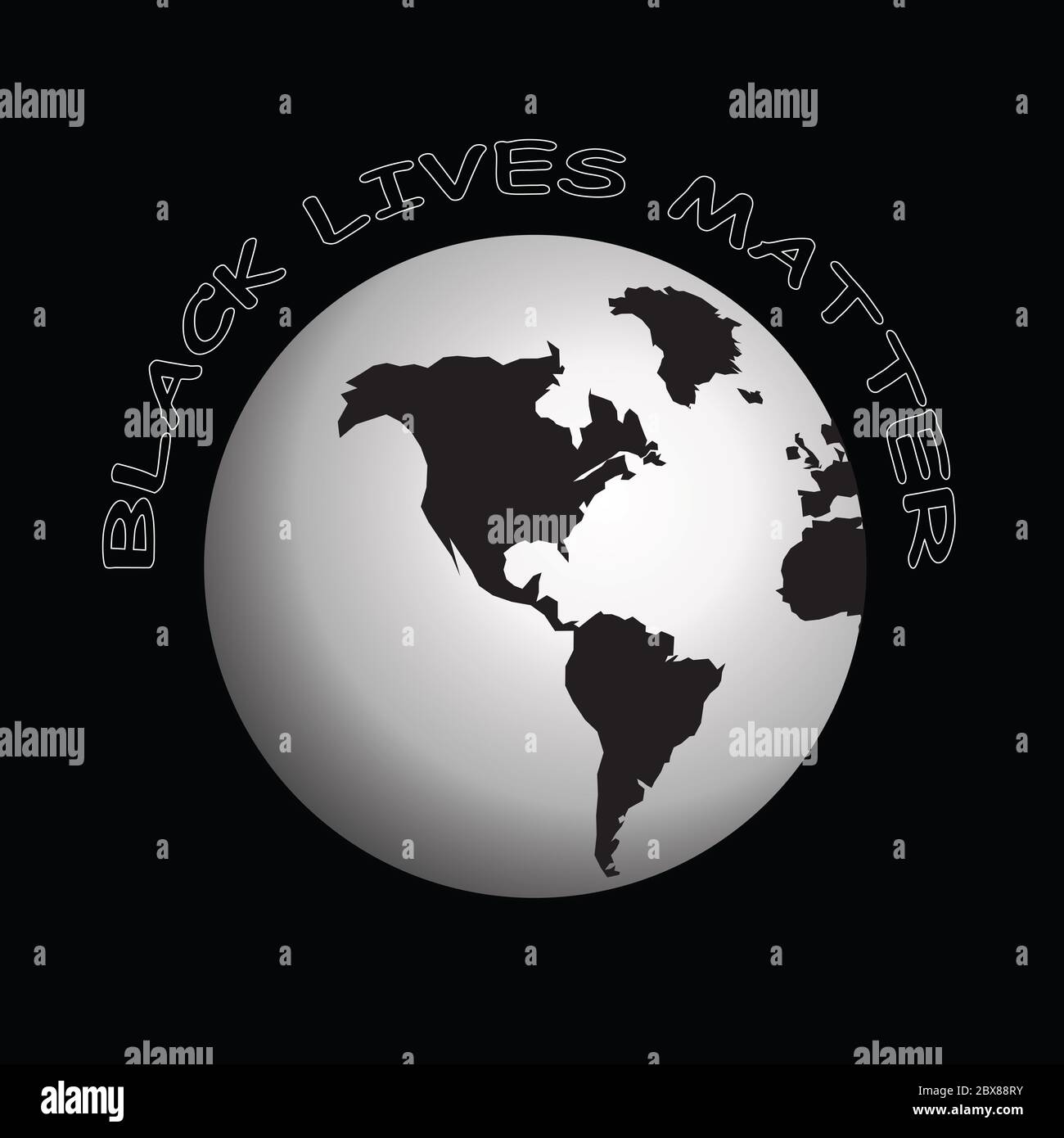 International human rights movement Black Lives Matter message over ...