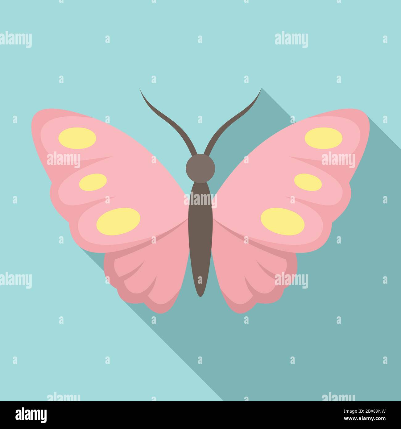 Kid butterfly icon. Flat illustration of kid butterfly vector icon for ...