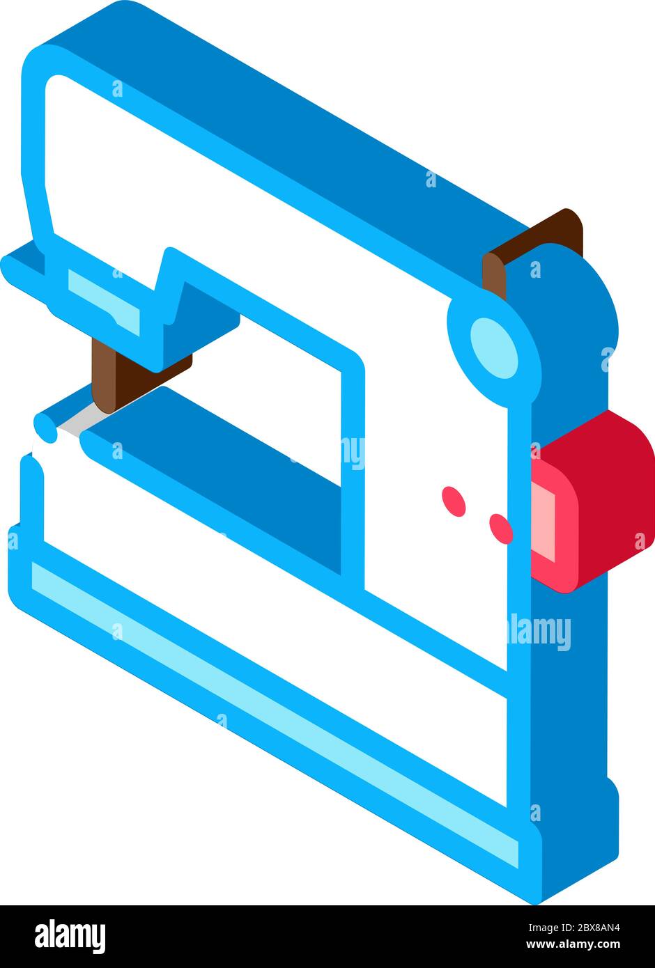 Sewing Machine isometric icon vector illustration Stock Vector Image ...