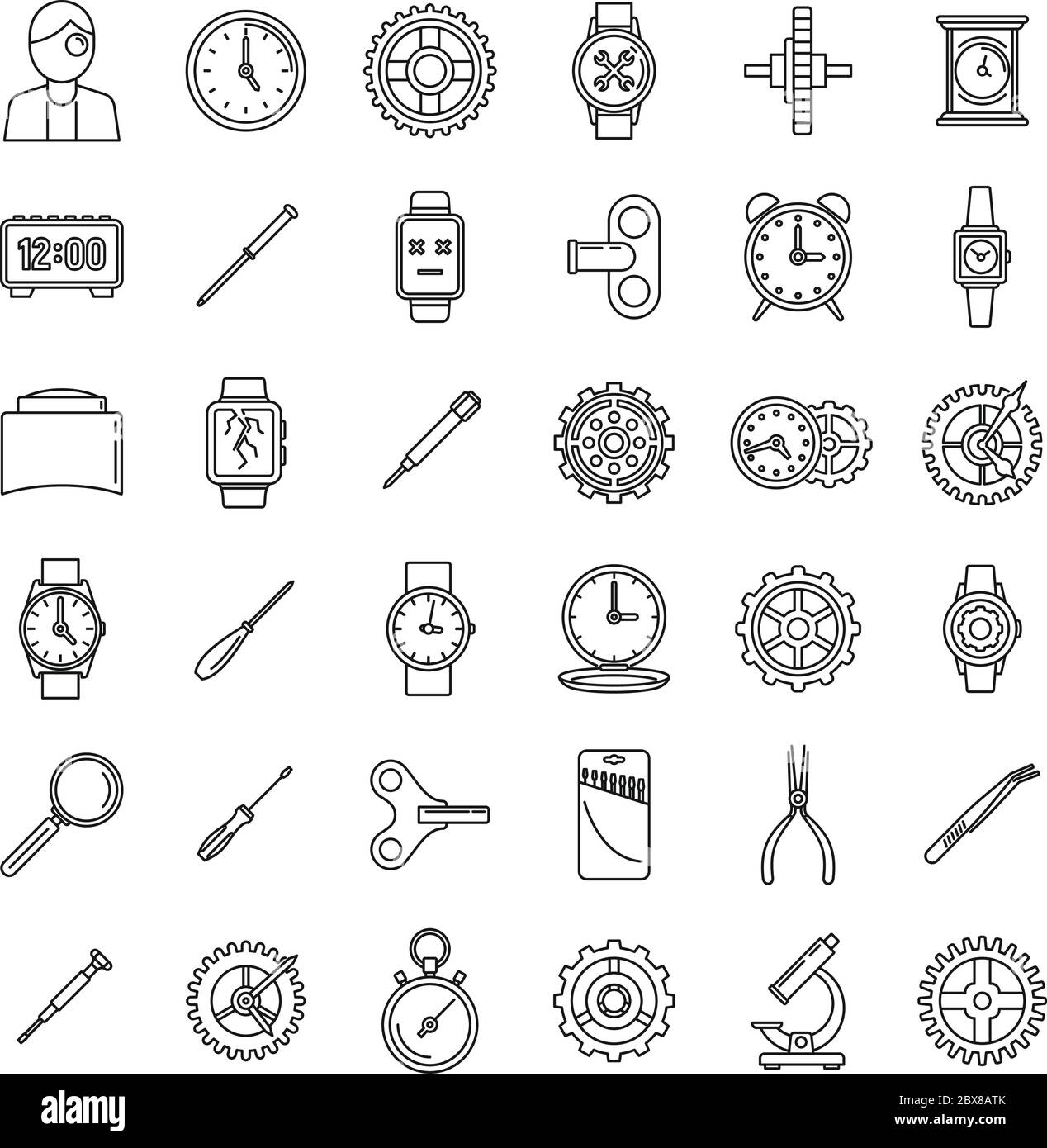 Vintage watch parts Stock Vector Images - Alamy