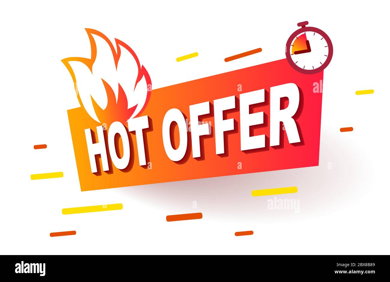 Hot Offer Label. Modern Web Banner Element Promotion background Offer ...