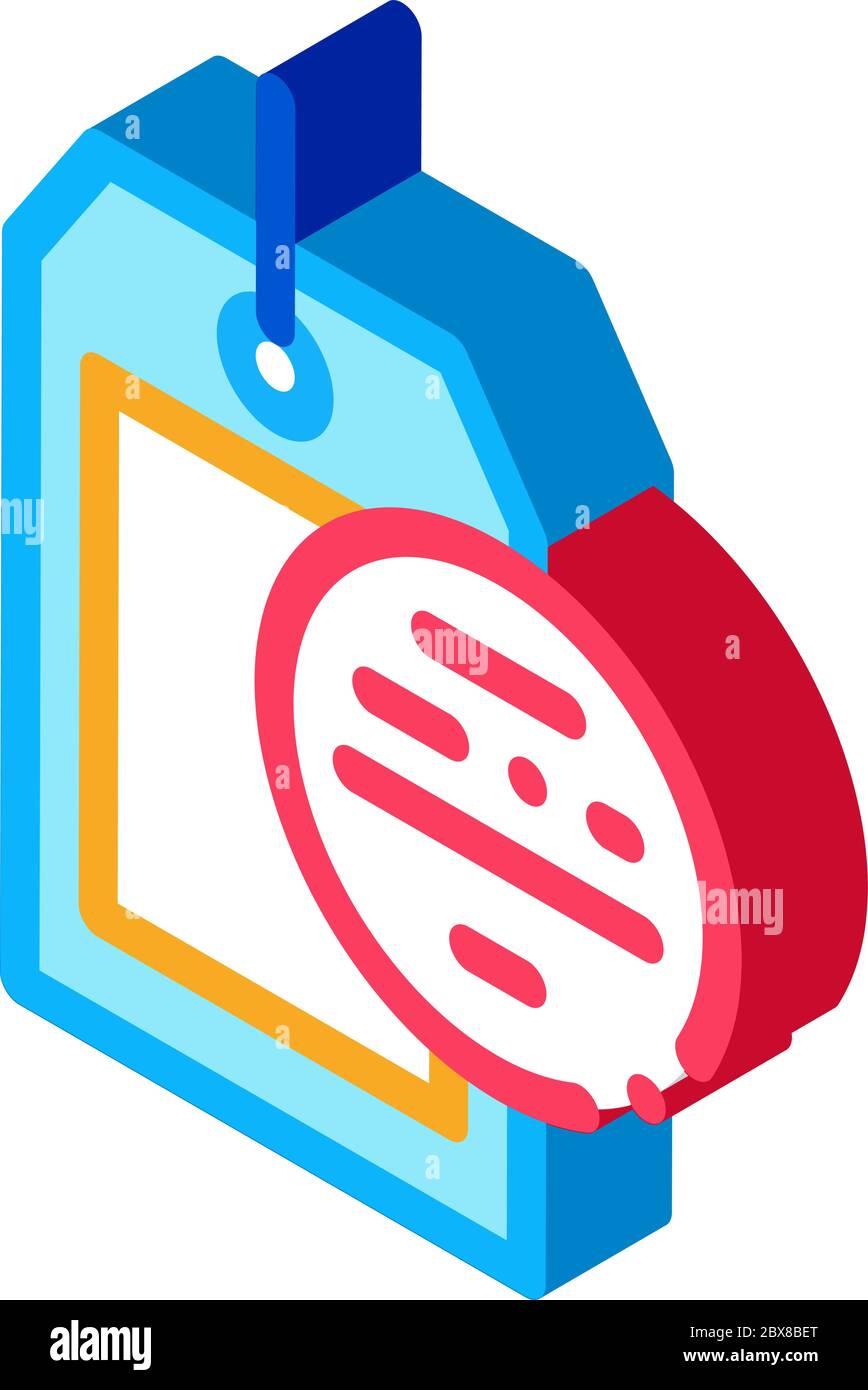 Blank Label isometric icon vector illustration Stock Vector Image & Art ...