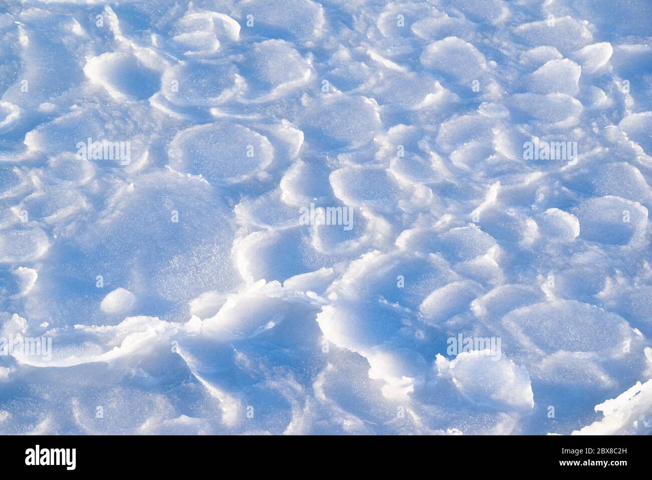 Structure of blue sea ice in the Arctic. White pancake ice Stock Photo ...
