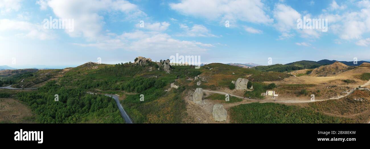 Megalites of Argimusco in Sicily-Montalbano Elicona in a aerial ...