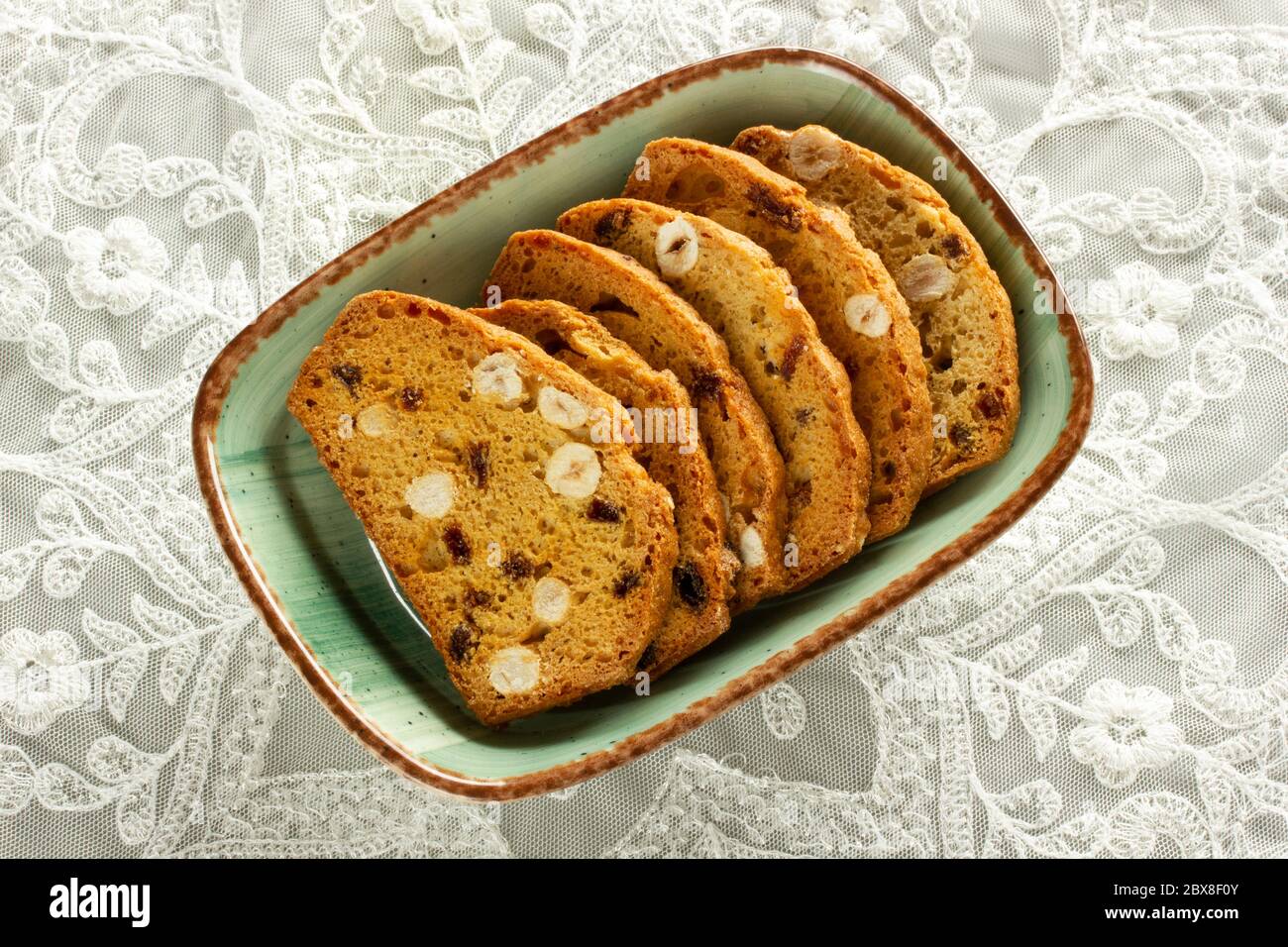Crispy biscuits with fruit. Italian biscotti Stock Photo - Alamy