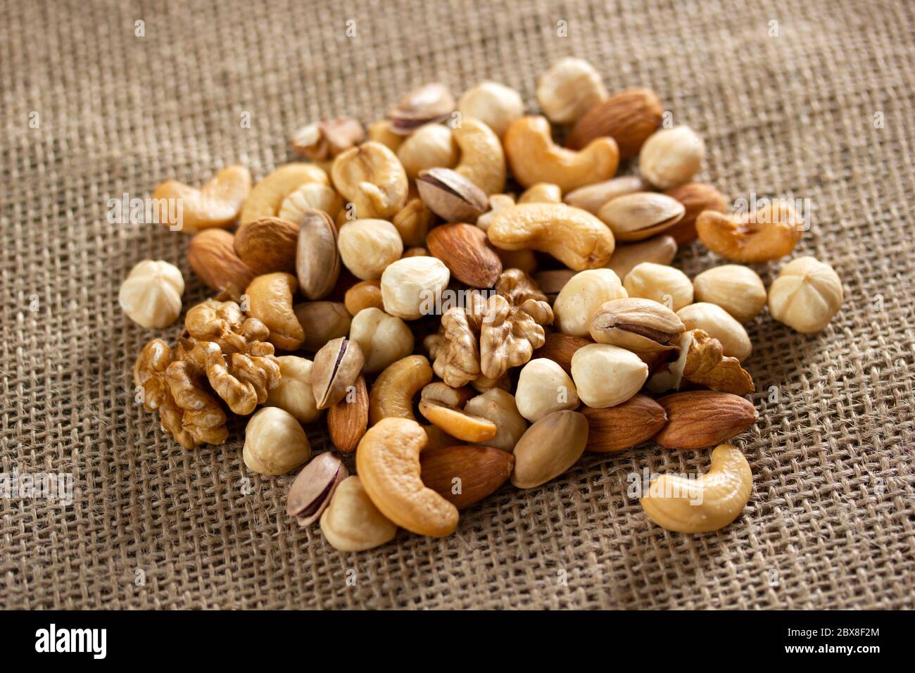 Cashews, pistachios, almonds, walnuts, hazelnuts. Mixed nuts Stock ...