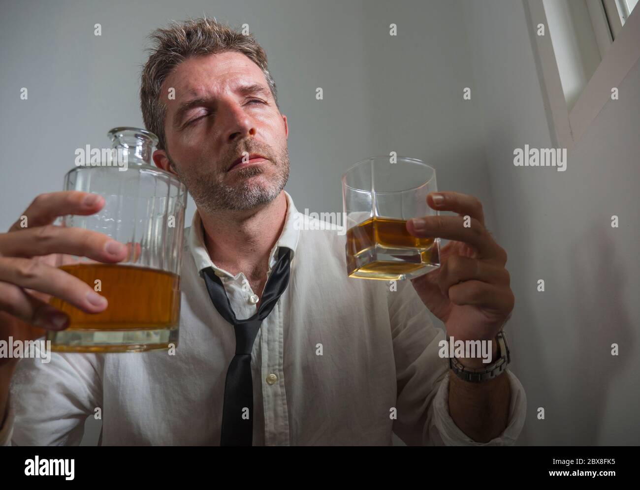 In office drinking whisky hi-res stock photography and images - Alamy