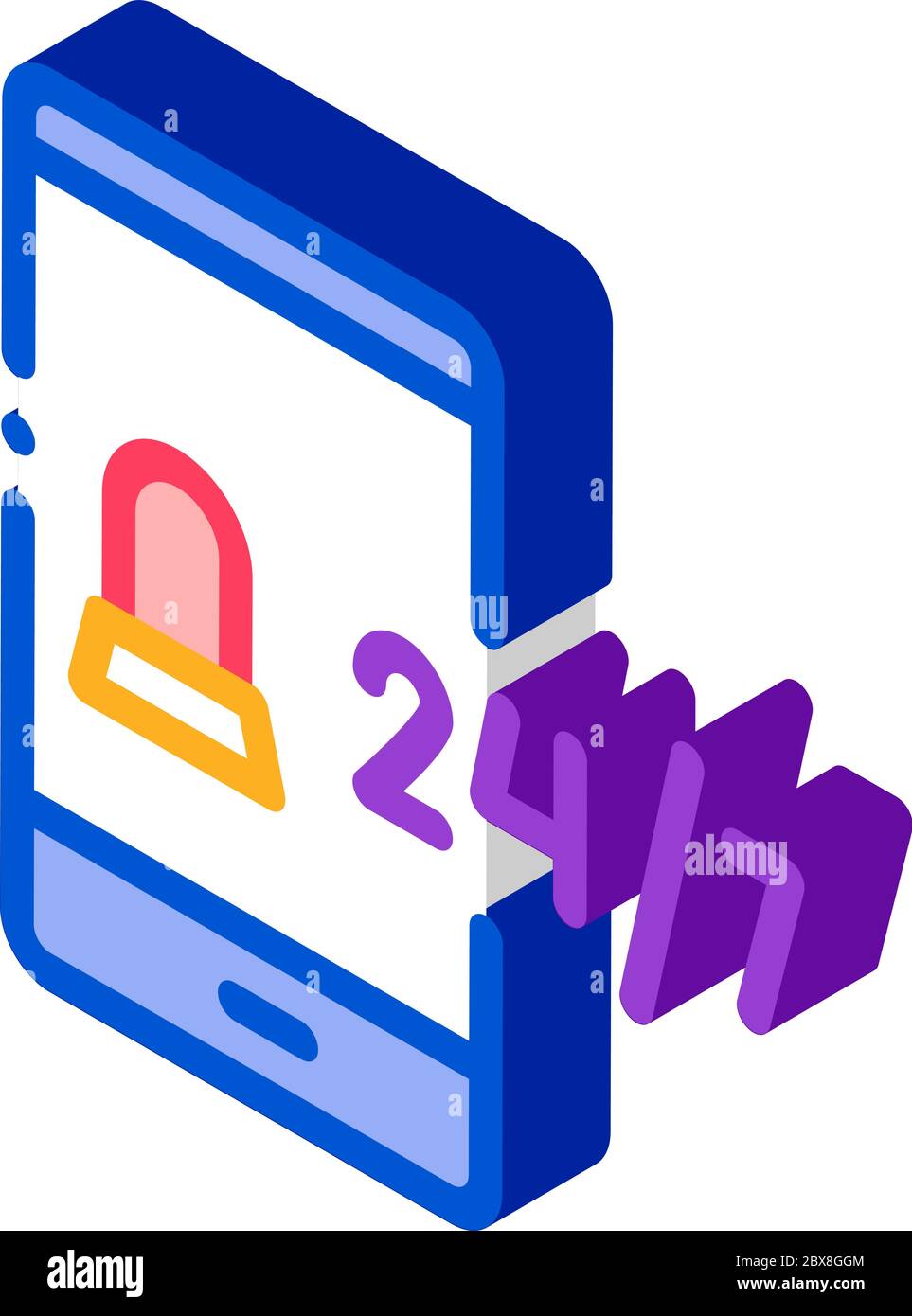 Mobile Service isometric icon vector illustration Stock Vector Image ...