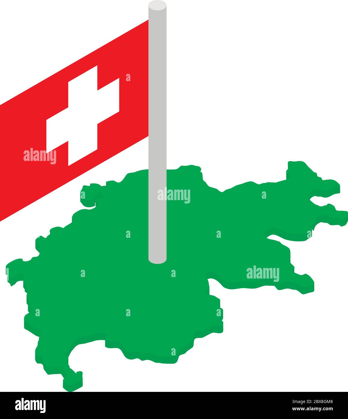 Switzerland map icon, isometric style Stock Vector Image & Art - Alamy