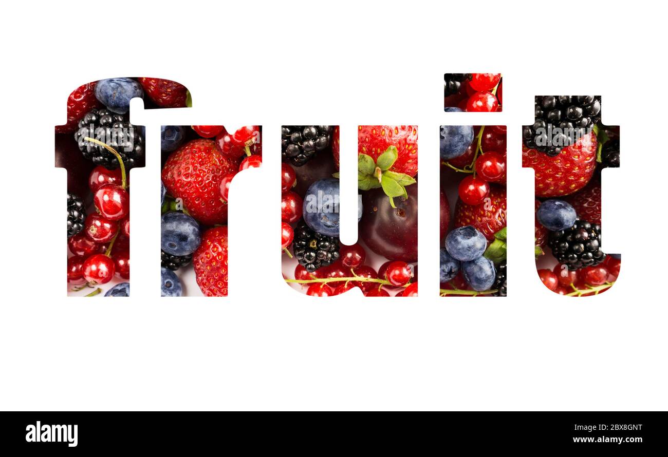 The word fruit hi-res stock photography and images - Alamy