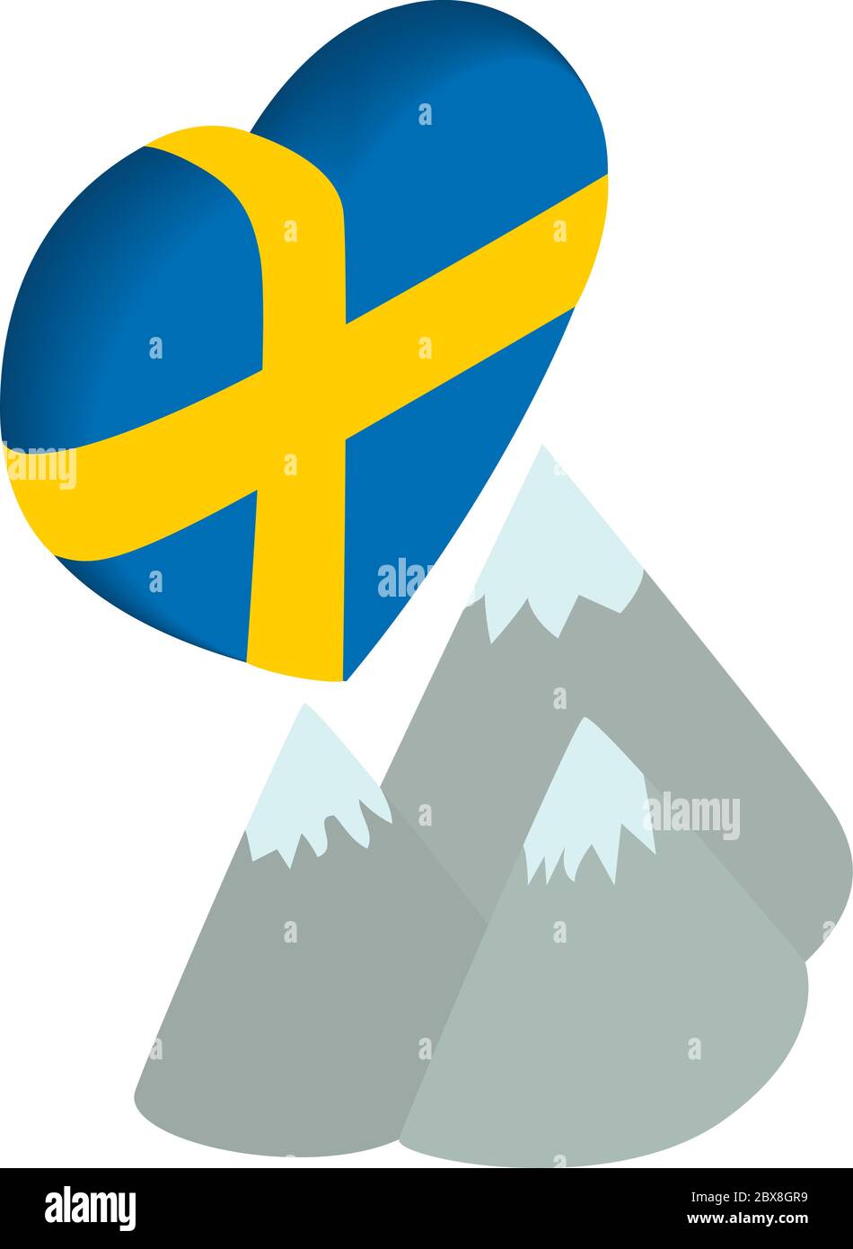 Sweden landscape winter Stock Vector Images - Alamy