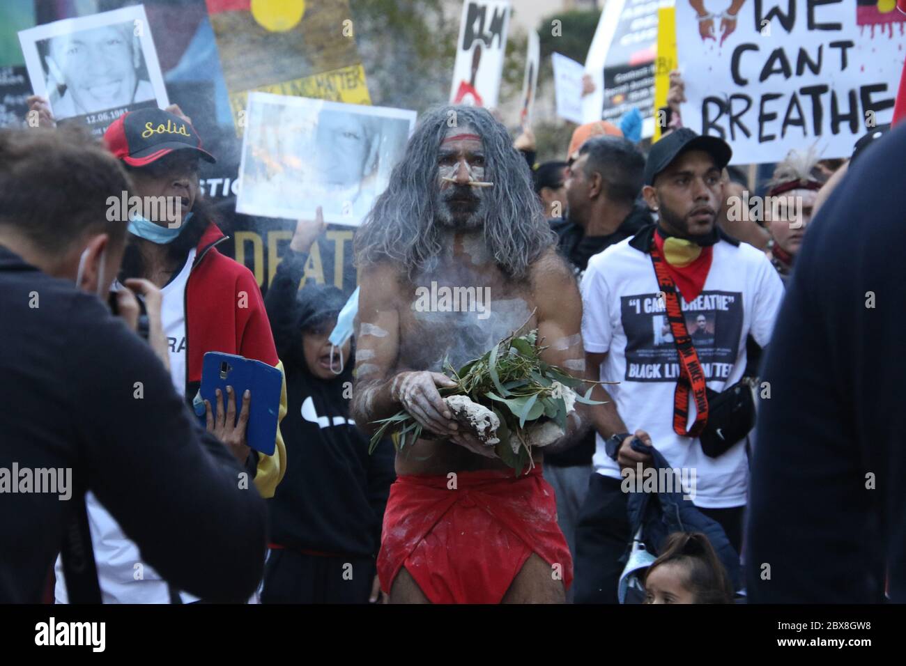 Sydney, Australia. 6th June 2020. Black Lives Matter and Aboriginal ...
