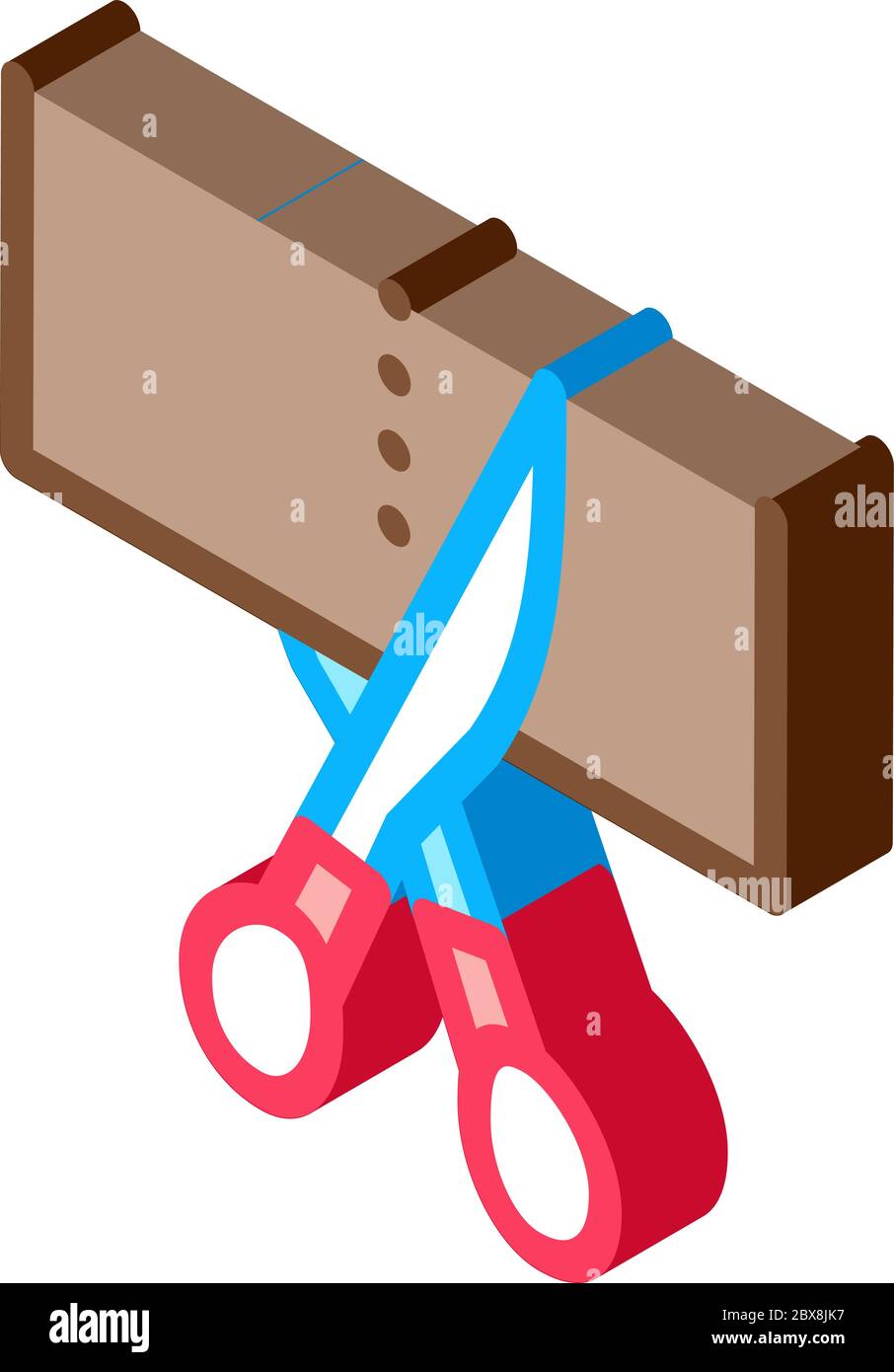 Scissors Cutting isometric icon vector illustration Stock Vector Image ...