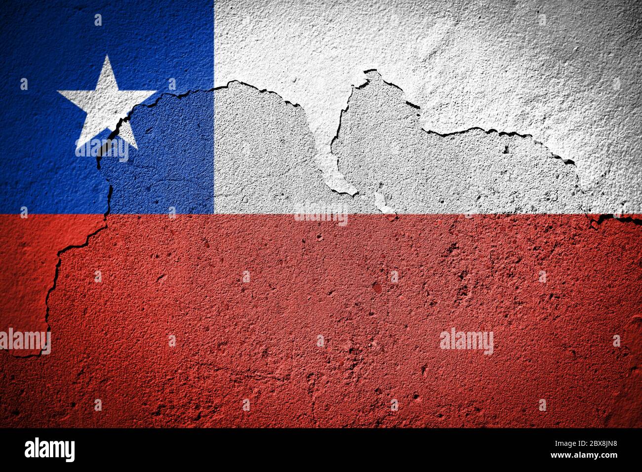 Chile flag cracked hi-res stock photography and images - Alamy
