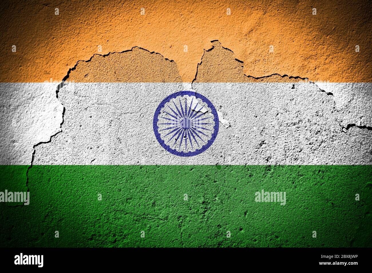 India cracked flag hi-res stock photography and images - Alamy