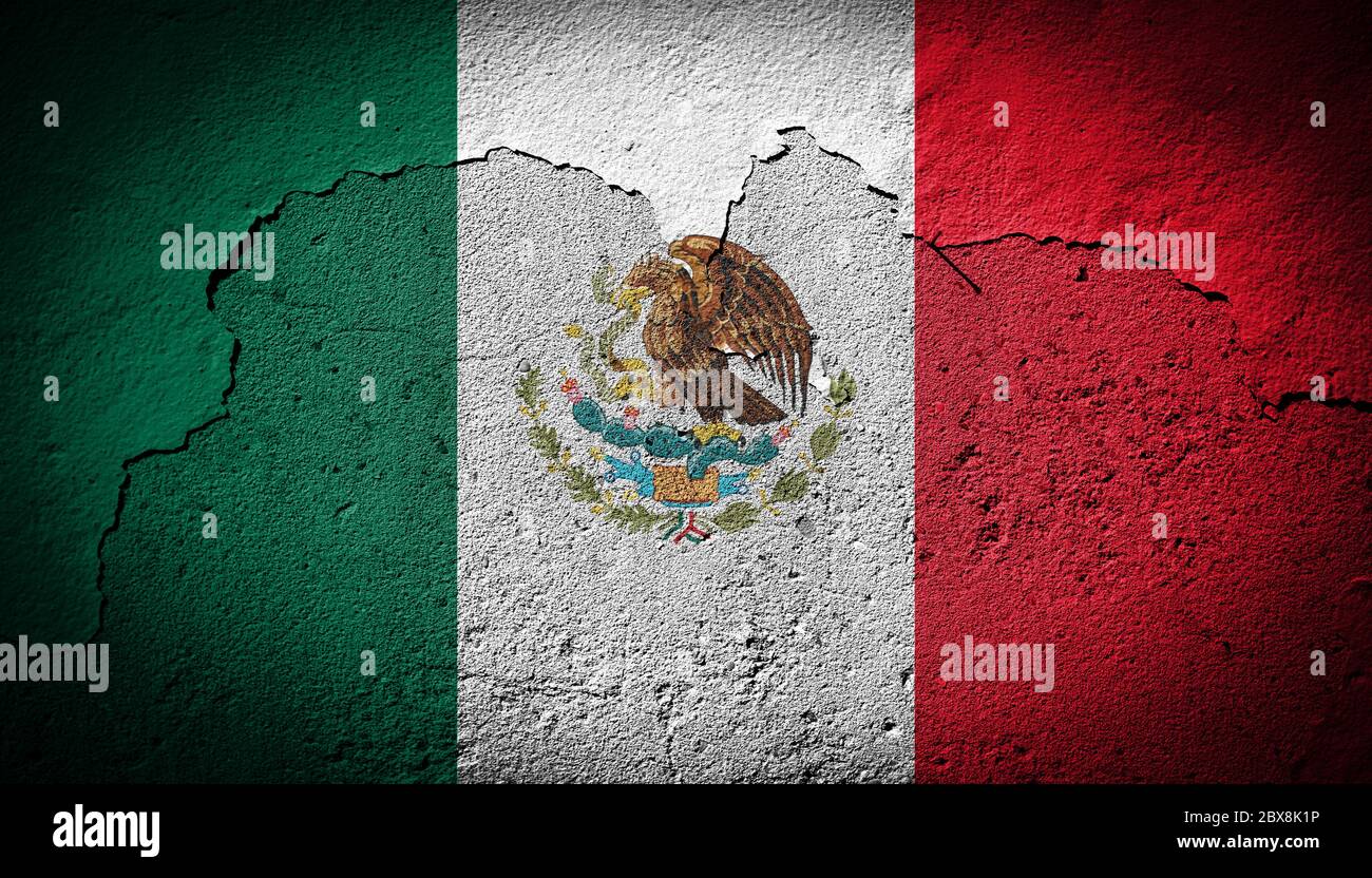Flag mexico on weathered hi-res stock photography and images - Alamy