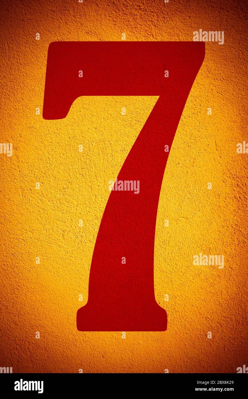 Number 7 on concrete wall hi-res stock photography and images - Alamy