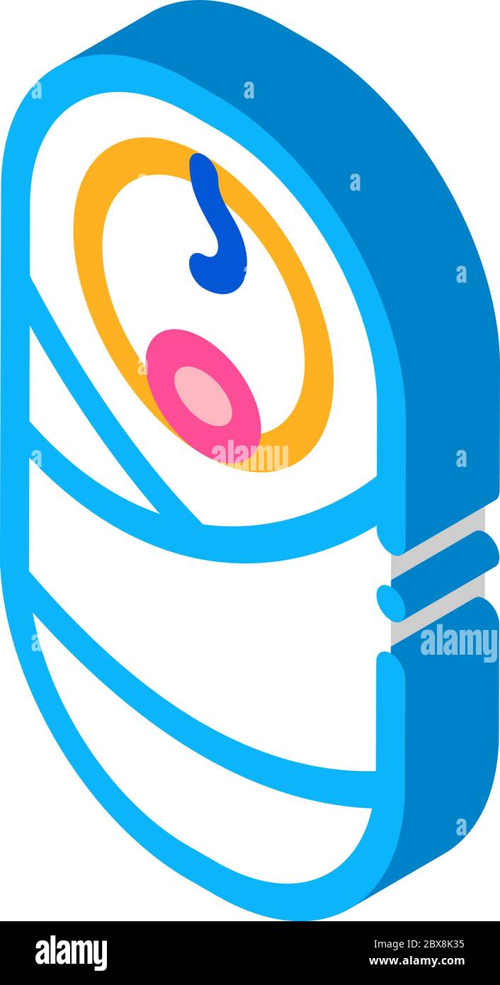 Newborn Baby isometric icon vector illustration Stock Vector Image ...