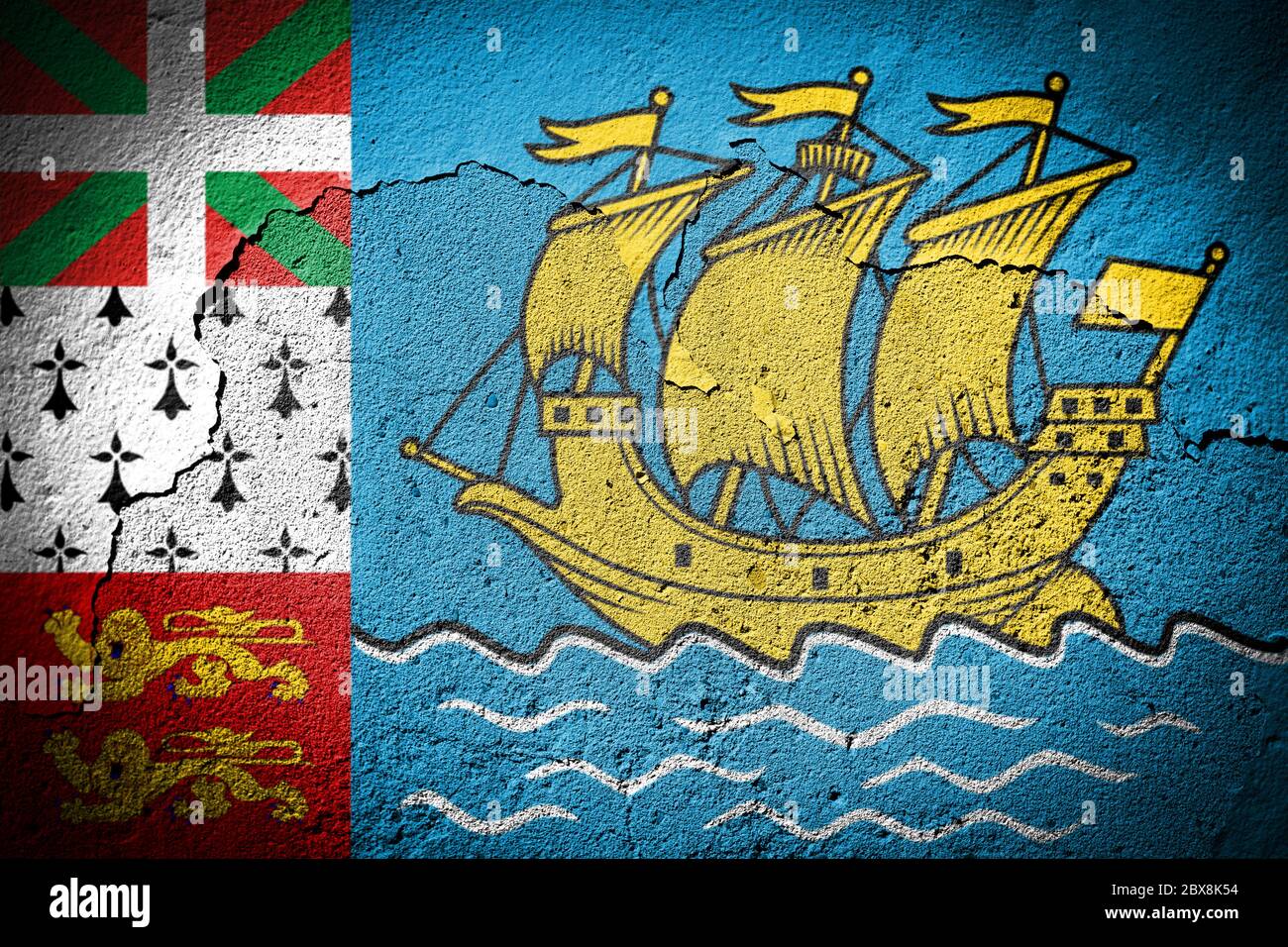 Flag of saint pierre and miquelon hi-res stock photography and images ...