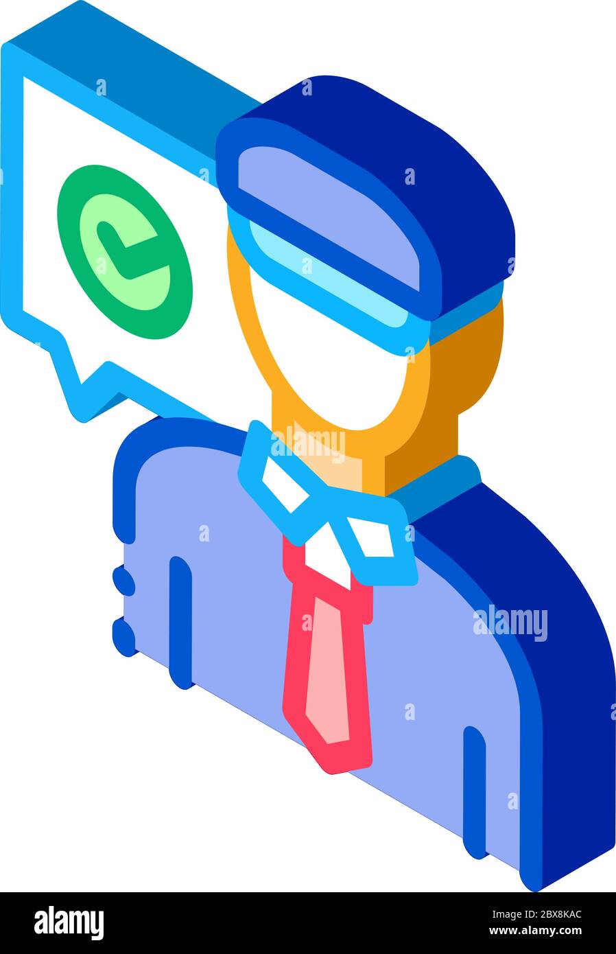Policeman Access isometric icon vector illustration Stock Vector Image ...