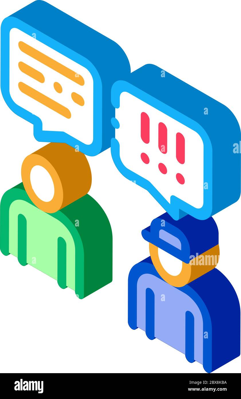 Man Speak Officer isometric icon vector illustration Stock Vector Image ...