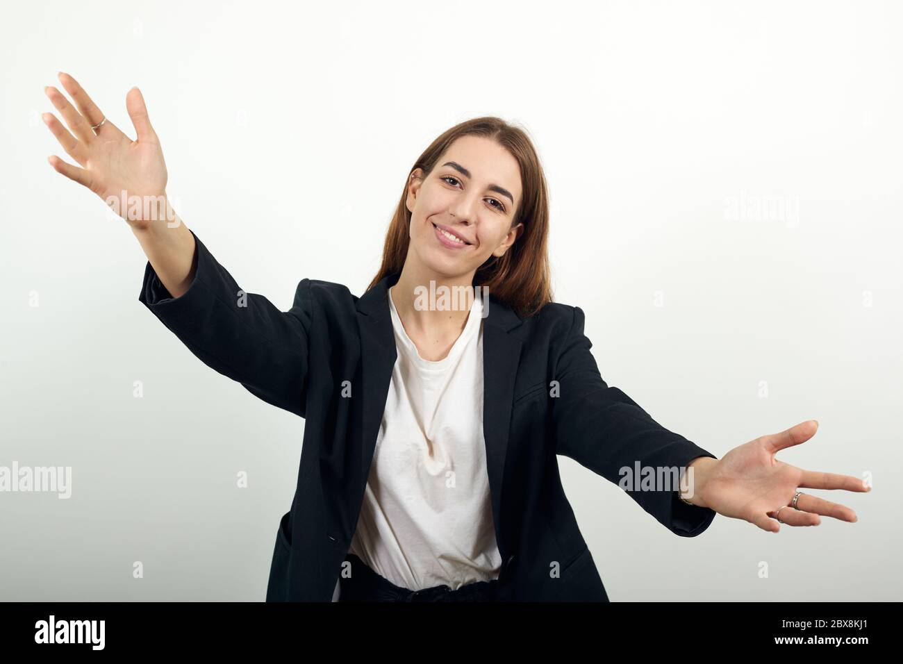 Arms wide open ready hug, fingers a cuddle , opening hands give enfold ...